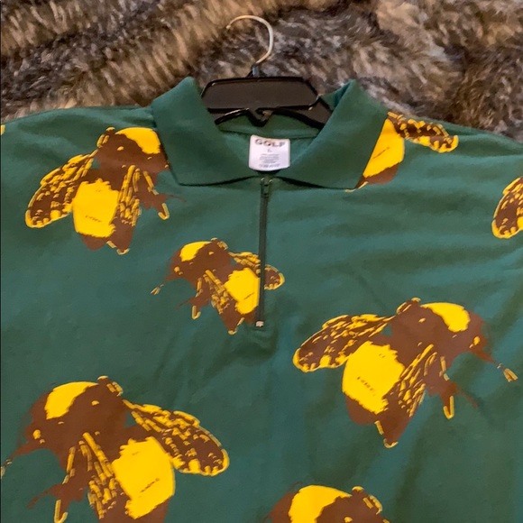 Golf Wang | Shirts | Nwot Rare Golf Wang Bee Ls Polo | Poshmark